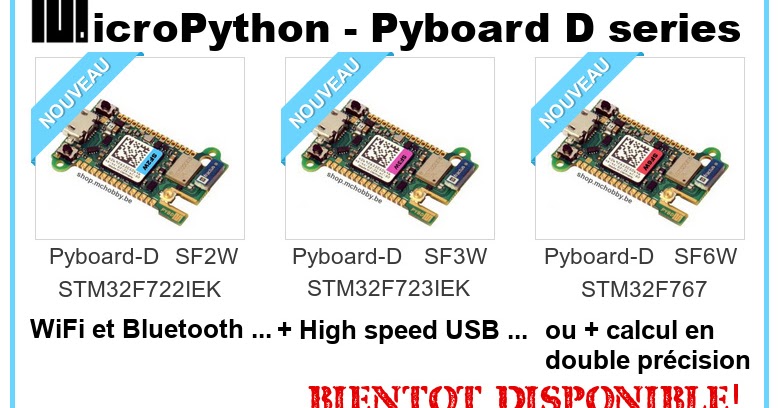 MicroPython Pyboard-D : en arrivé chez MC Hobby - MCHobby - Le Blog