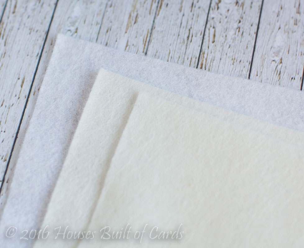 Houses Built of Cards: SSS Felt, Cardstock, and Ink Comparison