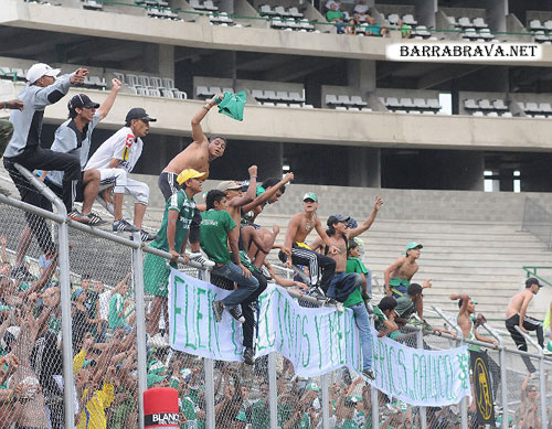 deporcali-deportivocali: IMAGENES BARRA FRENTE RADICAL VERDIBLANCO