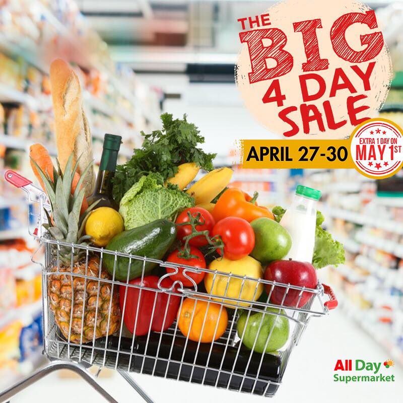 Manila Shopper: AllDay Supermarket Big 4-day SALE: Apr 27-May 1 2018