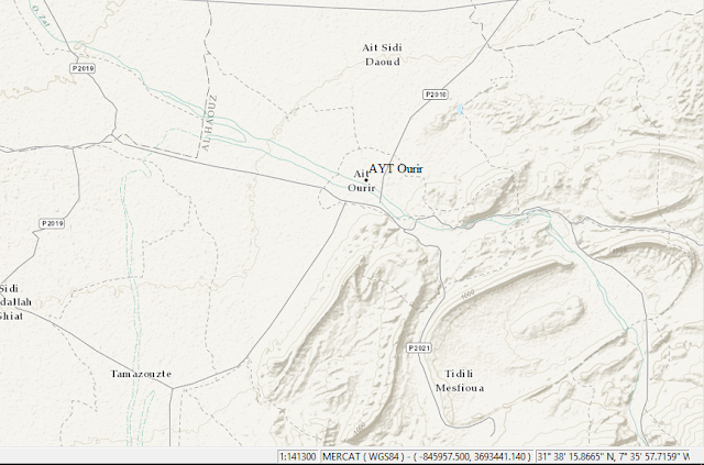 La Carte Topographique Du Maroc AYT Ourir - الخريطة الطبوغرافية لمنطقة ...