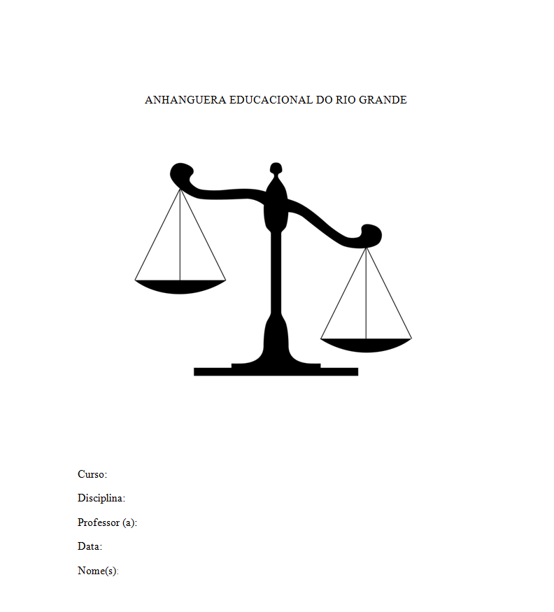 CAPAS PARA TRABALHOS. | Direito Anhanguera