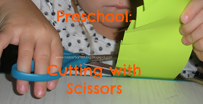 For the Children: Preschool: Cutting with Scissors