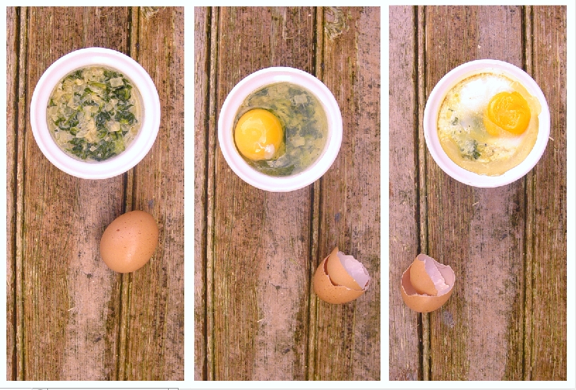 vanilla blonde: Špinatuose keptas kiaušinis