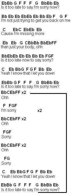 Flute Sheet Music: Sorry