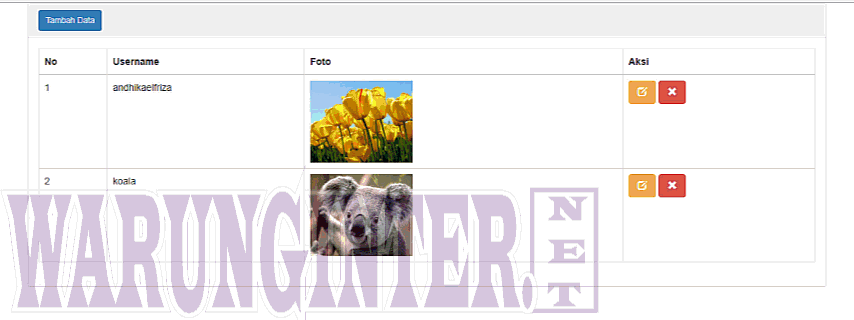 Membuat Create Read Update Delete Image Pada Php Dan Mysql Warung Internet