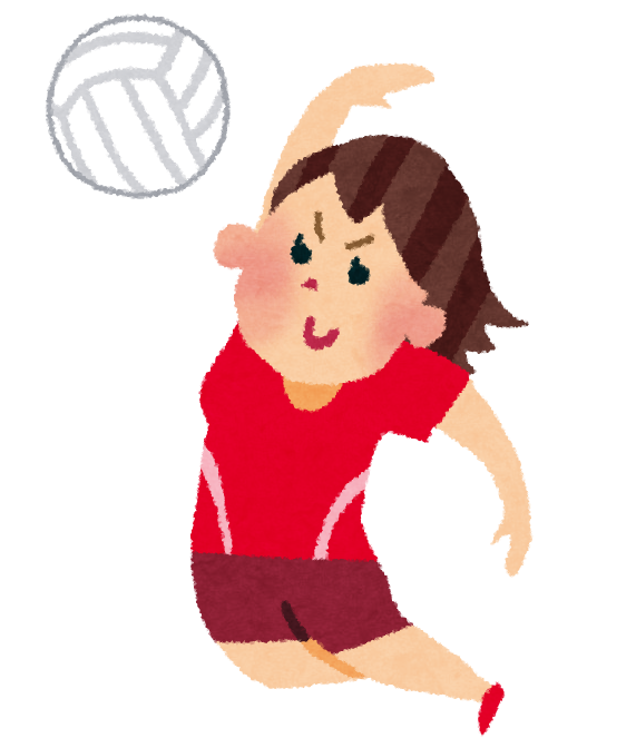 女子バレーボール選手のイラスト 無料イラスト かわいいフリー素材集