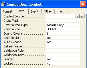 SISTEM INFORMASI: Combo Box Microsoft Access