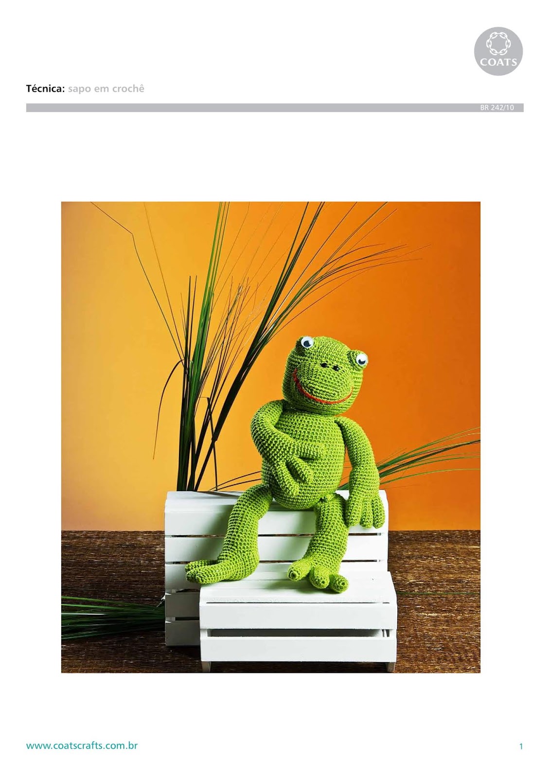 Amigurumi Sapinho de croche com grafico e receita