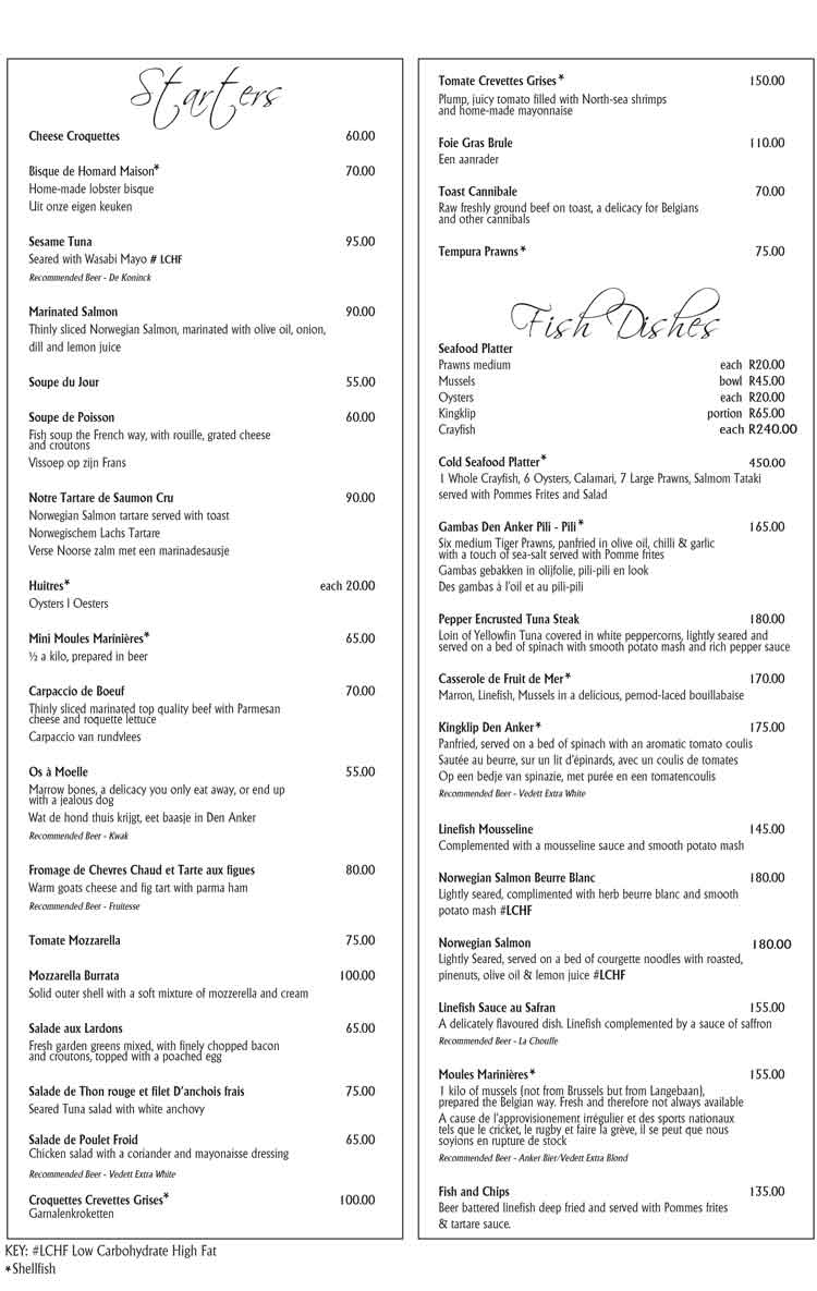 .: Fathers' Day Lunch with the Winter Specials menu at Den Anker, V&A ...