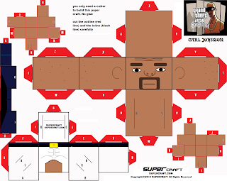 SuperCraft - Paper Toy: (NEW) Carl Johnson GTA San Andreas
