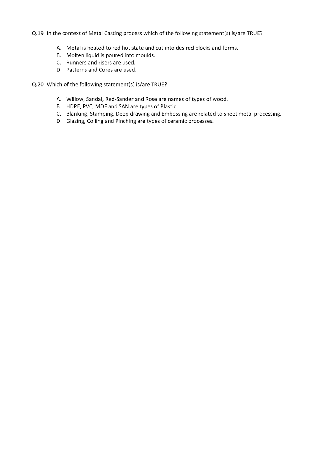 CEED 2016 Question Paper