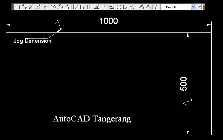 Jogger Linear Dimension Dalam AutoCAD