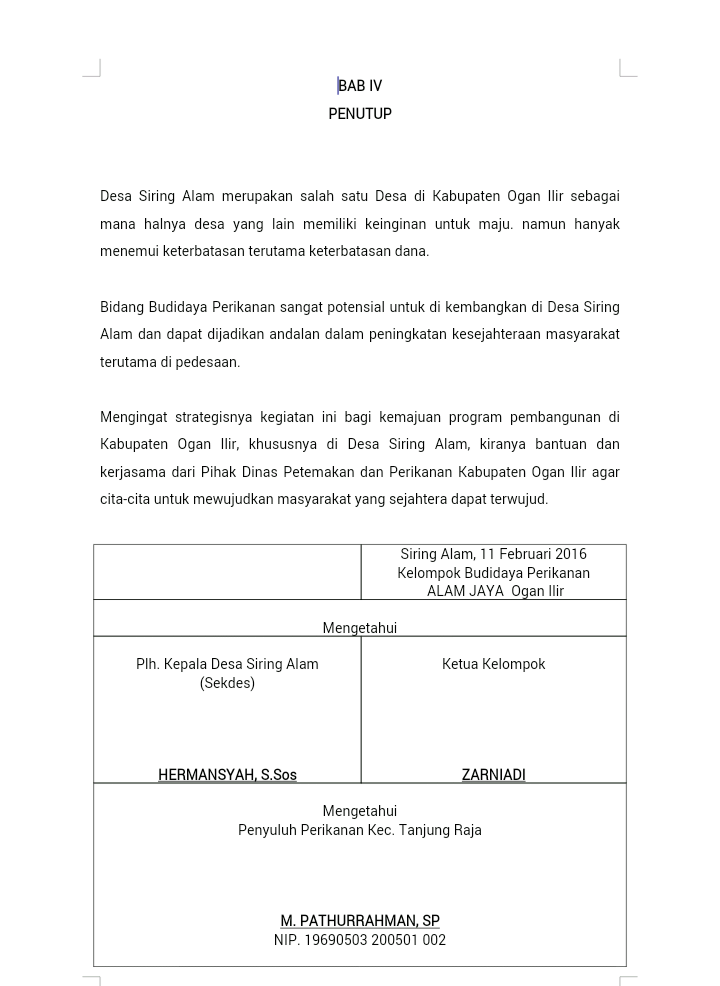 Rumah Ketikan: Contoh Proposal Kelompok Budidaya Perikanan
