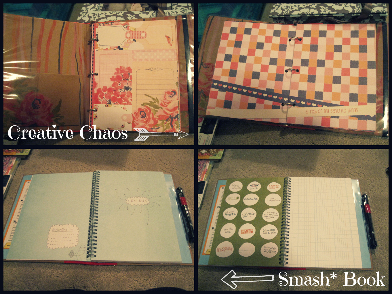 snowing Love: smash book vs. creative chaos books.