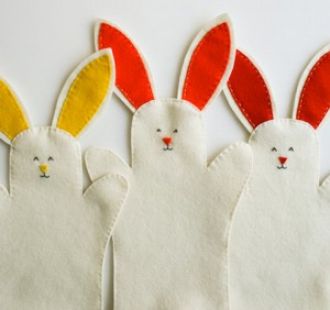 Manualidades: Títeres de conejos