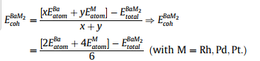 Calculating the cohesive and formation energies (according to an article)