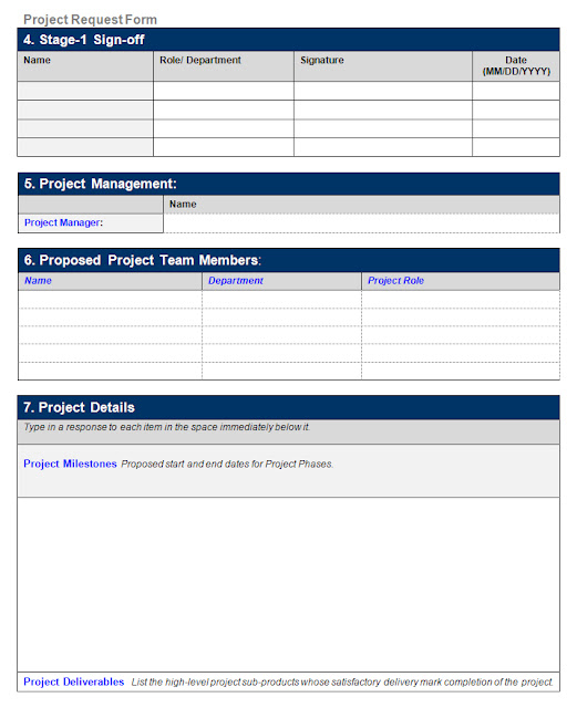 Office Forms: Project Request Form (5 pages)