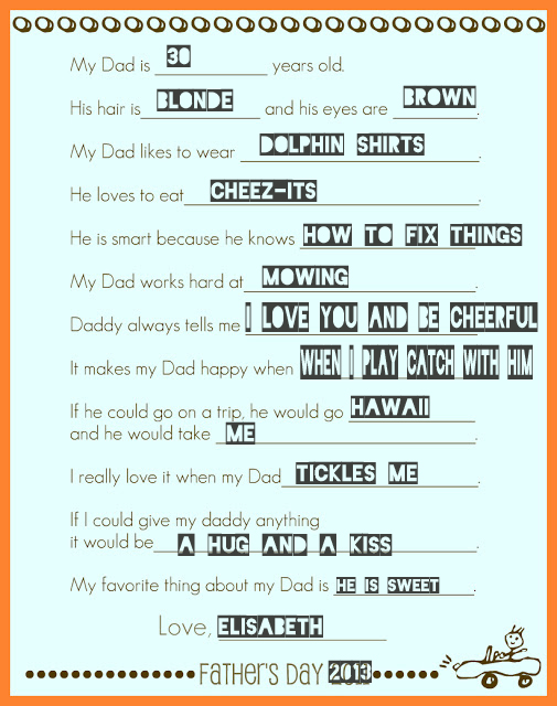 the olive tree: dads day.