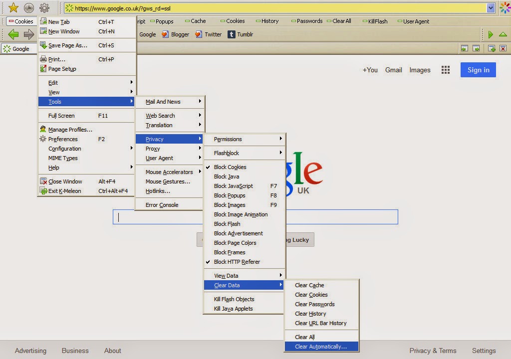 K-Meleon: A Lightweight, Low-RAM Browser For Old PCs 2014 - 2015 ...