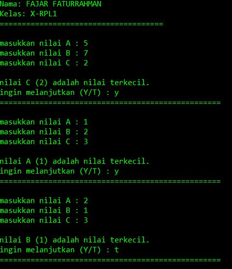 Koding di codeblocks dengan bahasa c++: 2018