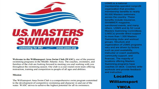 Jersey Shore (PA) Swim: US Masters Swimming Program Now at Williamsport ...