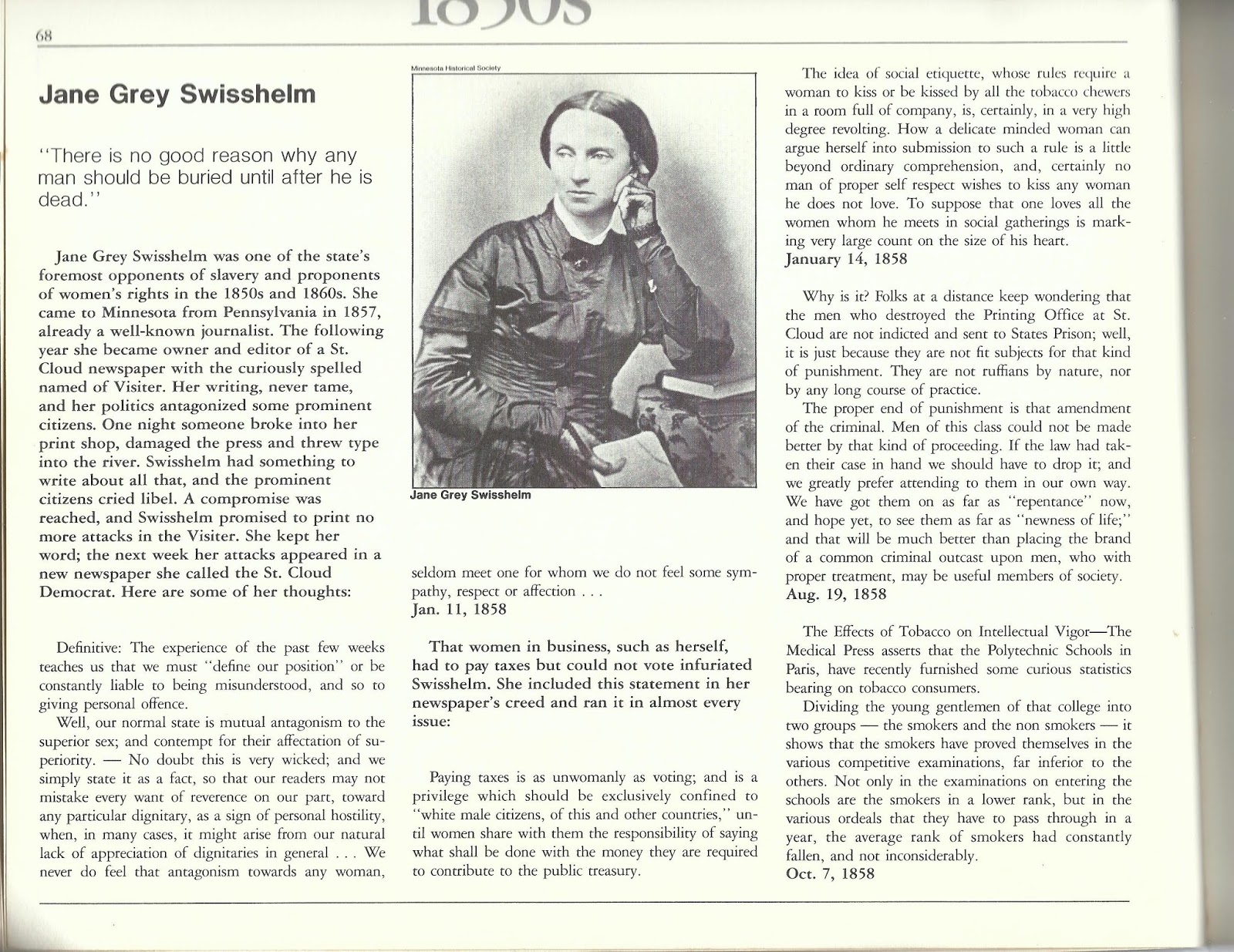 Mapping Minnesotan: Minnesota History 1850s