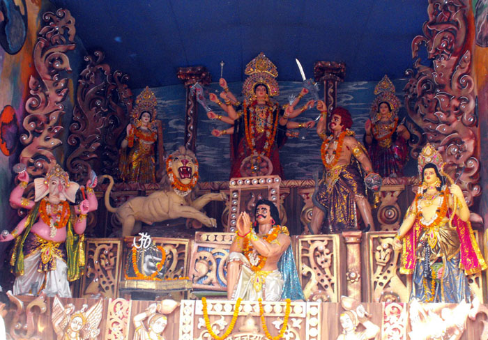 Varanasi View: Durga Puja at Prahalad Ghat