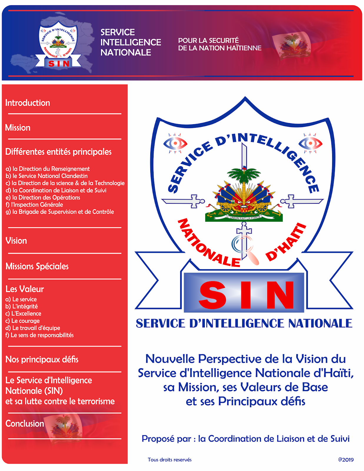 Service d'Intelligence Nationale d'Haiti (SIN): Un nouveau service SIN ...