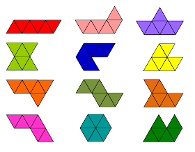 MEDIAN Don Steward mathematics teaching: polyiamonds and rotational ...