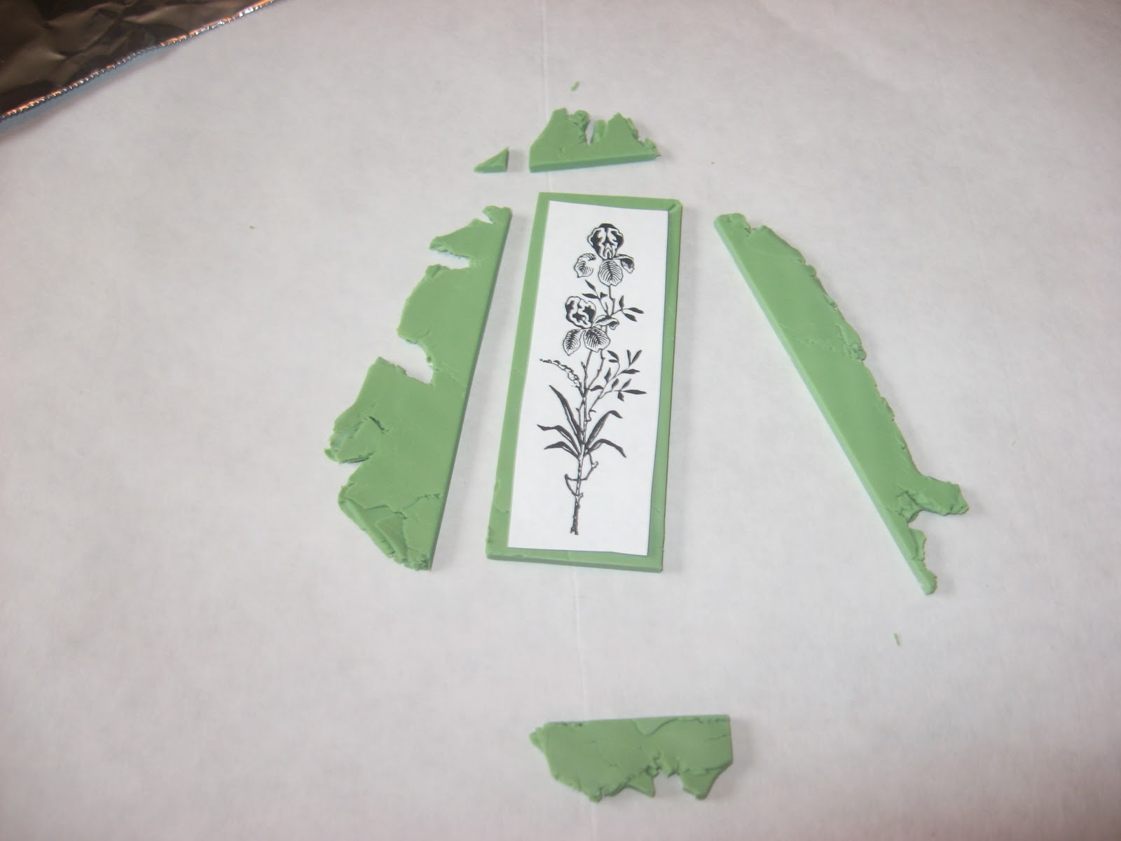 Kara Paints: Tutorial: embedding paper in polymer clay