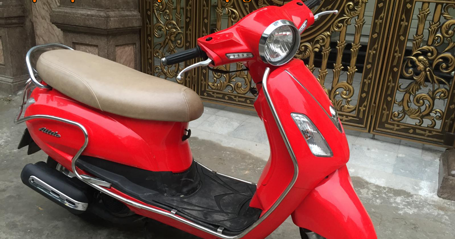 Sơn xe máy Attila Elizabeth màu đỏ zin cực đẹp - SƠN XE SÀI GÒN