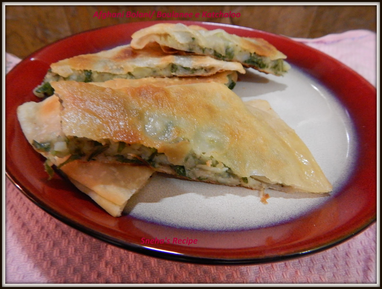 Afghani Bolani/ Boulanee e Katchaloo - A Stuffed Flat bread from ...