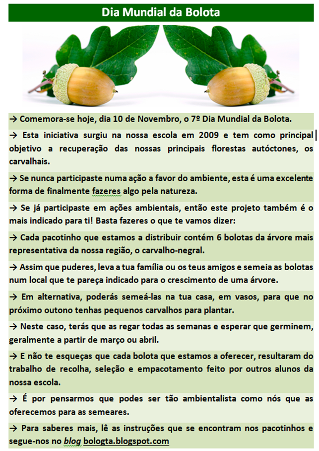 DALVA DAY: * 2016 - Dia Mundial da Bolota DALVA DAY: * 2016 - Dia Mundial da Bolota