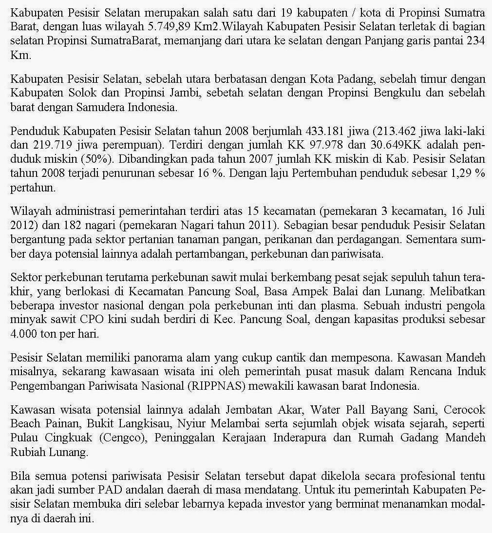 Tentang Pessel | Kemenag Pesisir Selatan