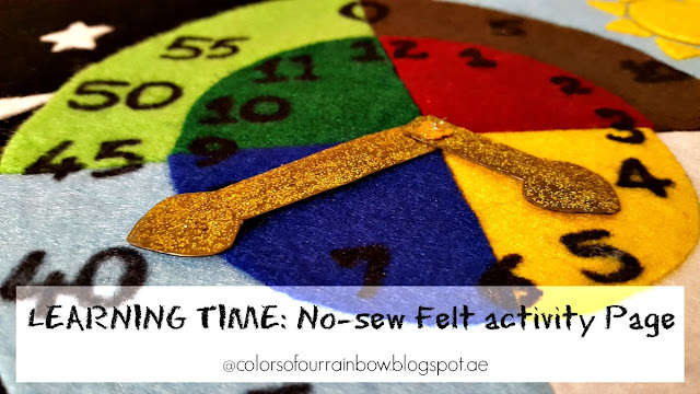 Colors of our Rainbow: LEARNING TIME: No-Sew Felt Activity Page with ...