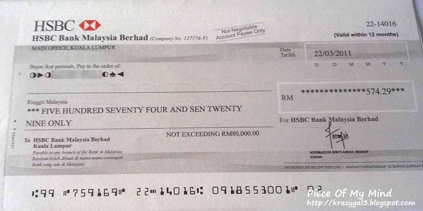 PieCe oF My MinD: My 1st Cheque From Nuffnang Finally Arrived!