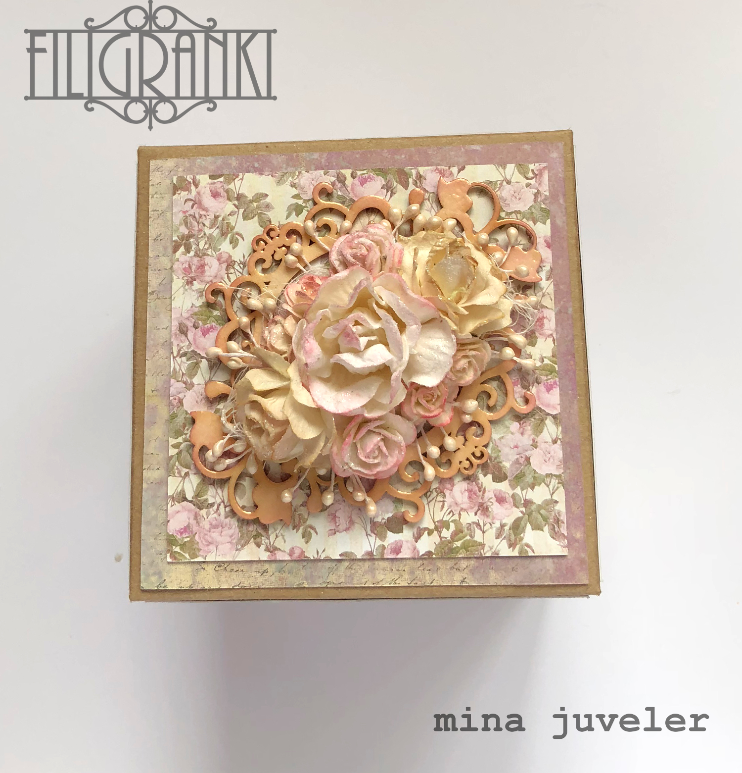 FILIGRANKI: Ślubny exploding box