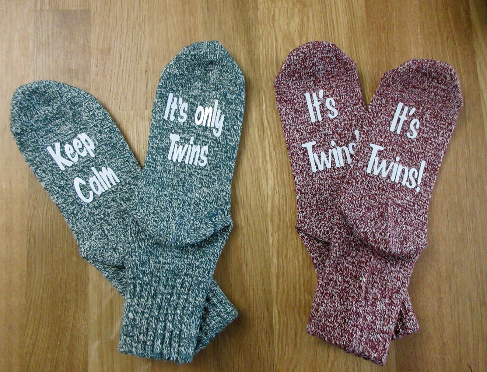 Vinyl Designs by Katie: Keep calm it's only Twins, It's Twins! socks