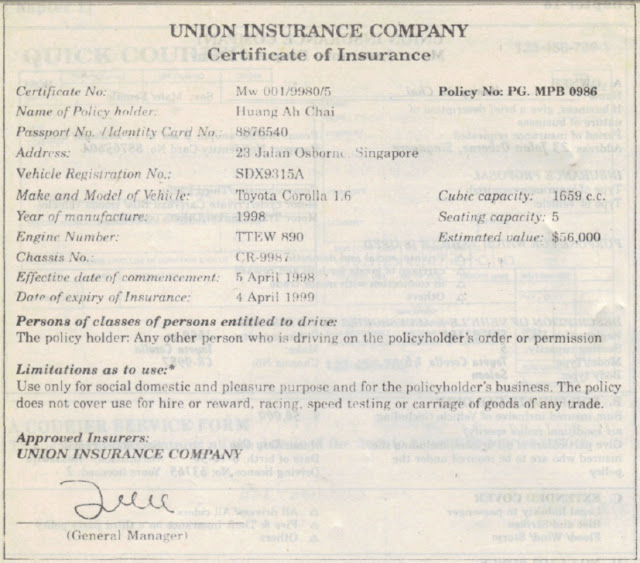 SIMPLE TOPIC: Main Document Used in Insurance