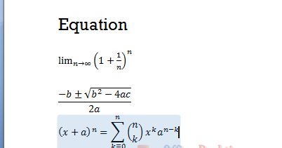 Fungsi Equation & Symbols di Ms. Word - Office Praktis