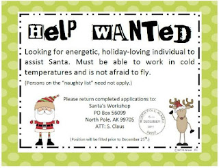 First Grade Fever! by Christie: HELP WANTED! Holiday Writing Activity ...