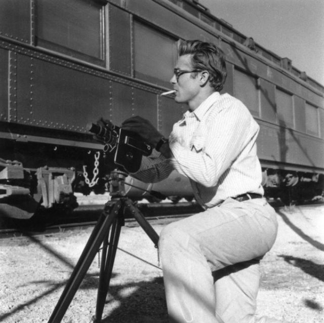 James Dean With His Bolex Camera on the Set of “Giant” in Marfa, Texas ...