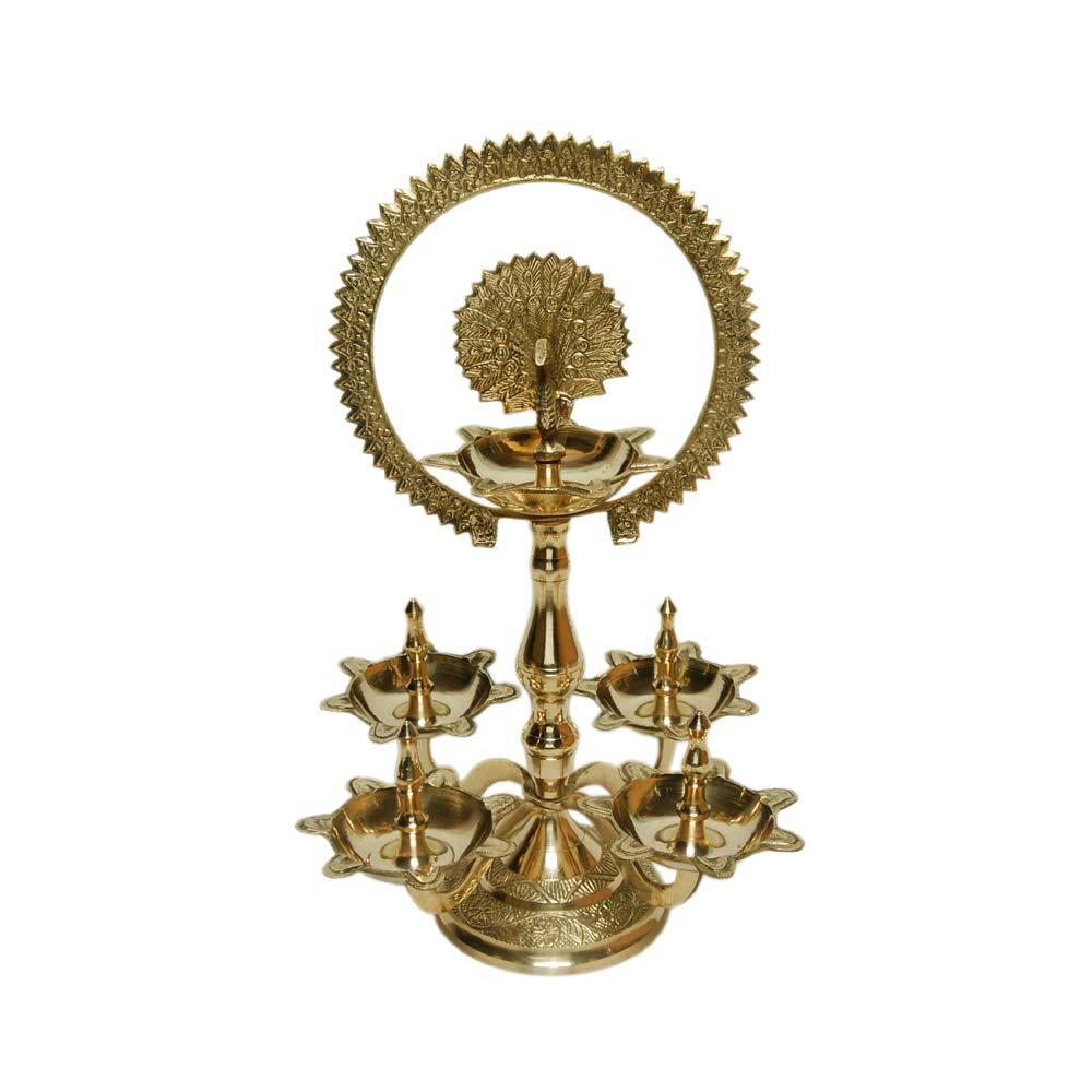 Illuminating Devotion: Brass Oil Lamps of Tamil Nadu for Daily Worship ...