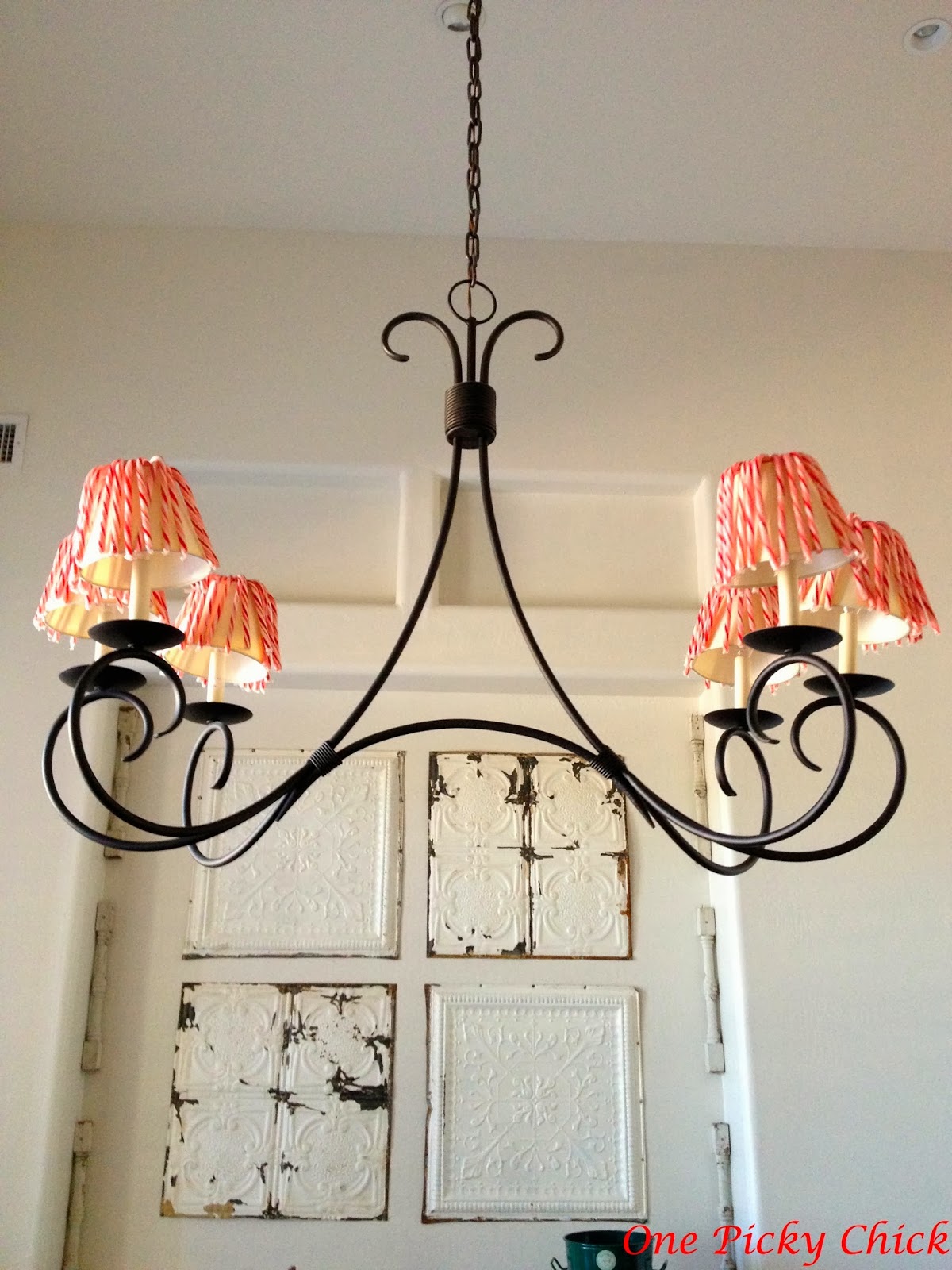 Candy Cane Chandelier | One Picky Chick