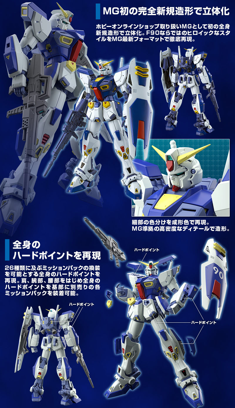 P-Bandai: MG 1/100 Gundam F90 [REISSUE] - Release Info, Box art and ...