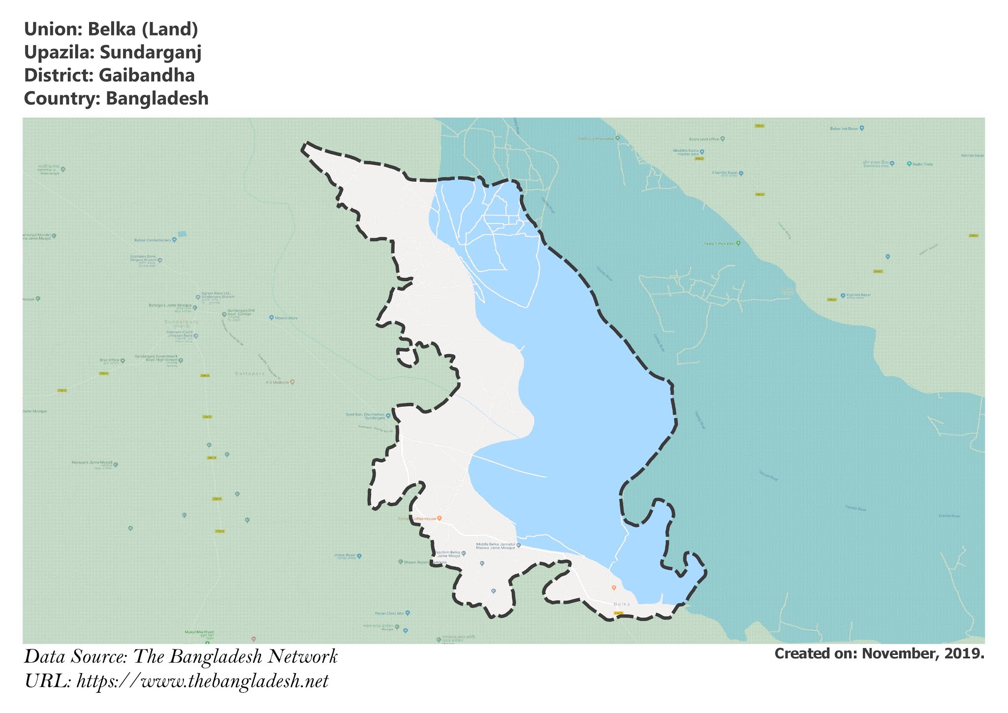 Belka Union, Gaibandha