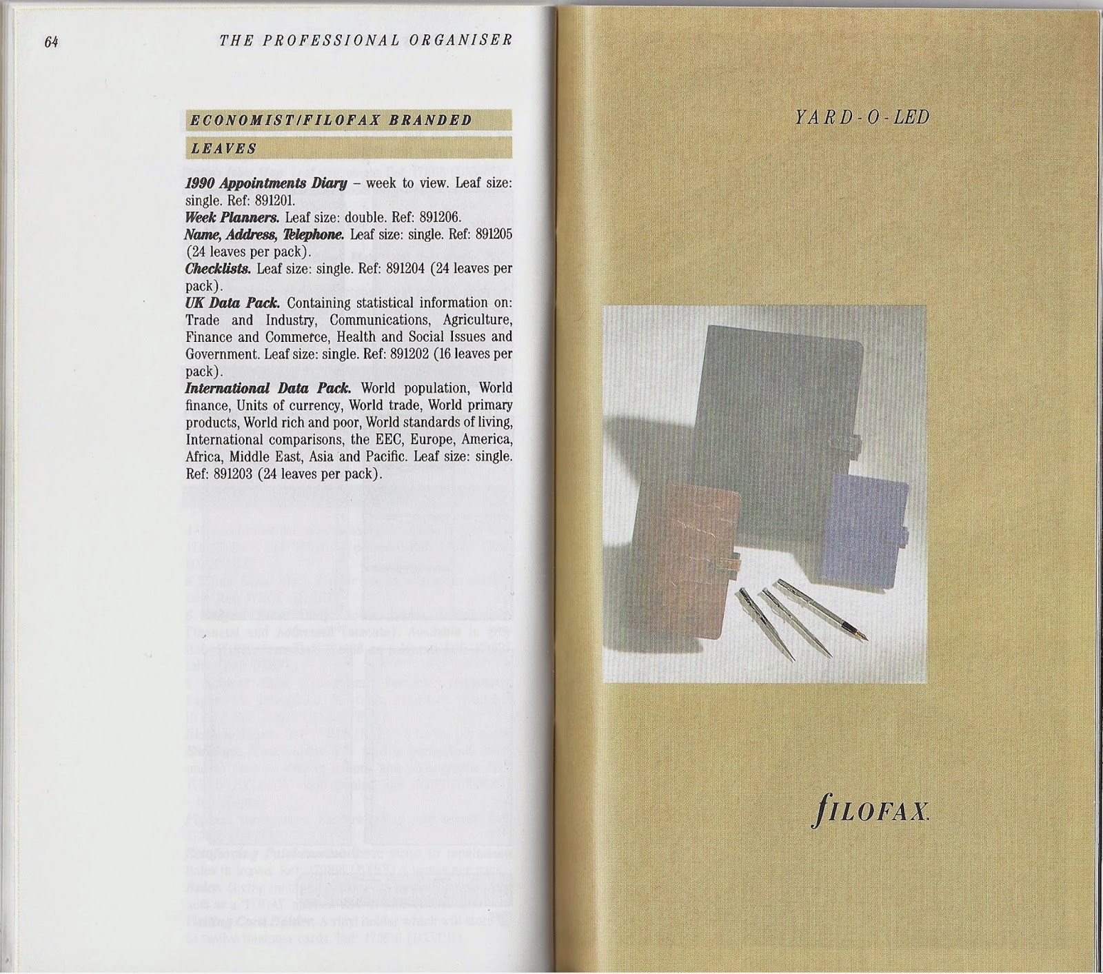 Philofaxy: Filofax Catalogue 1990