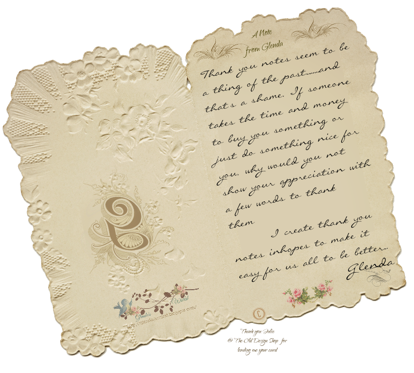 Glenda s World Small Folded Thank You Card Set Glenda s World Small Folded Thank You Card Set