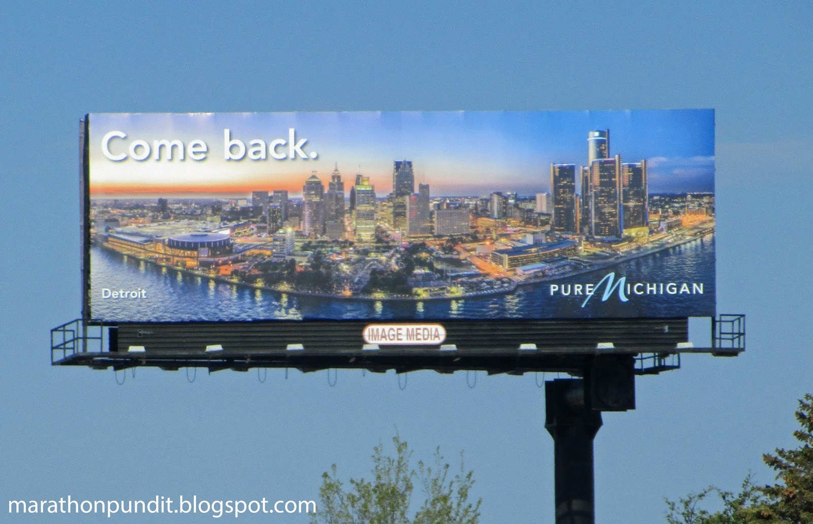 Marathon Pundit: Pure Michigan Detroit billboard